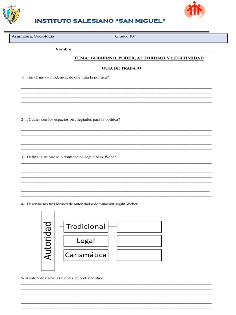Gobierno Poder Autoridad Y Legitimidad Pjon21 Pdf Max Weber