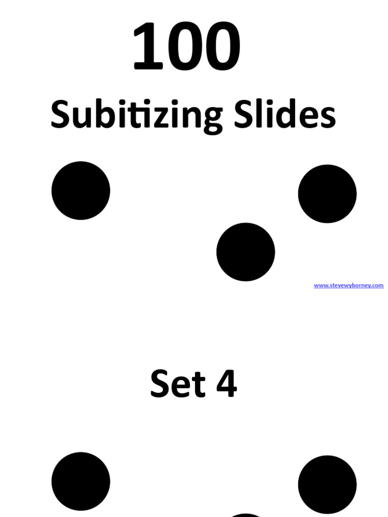 100 Subitizing Slides Set 4 and Challenge 4 | PDF | Career & Growth ...