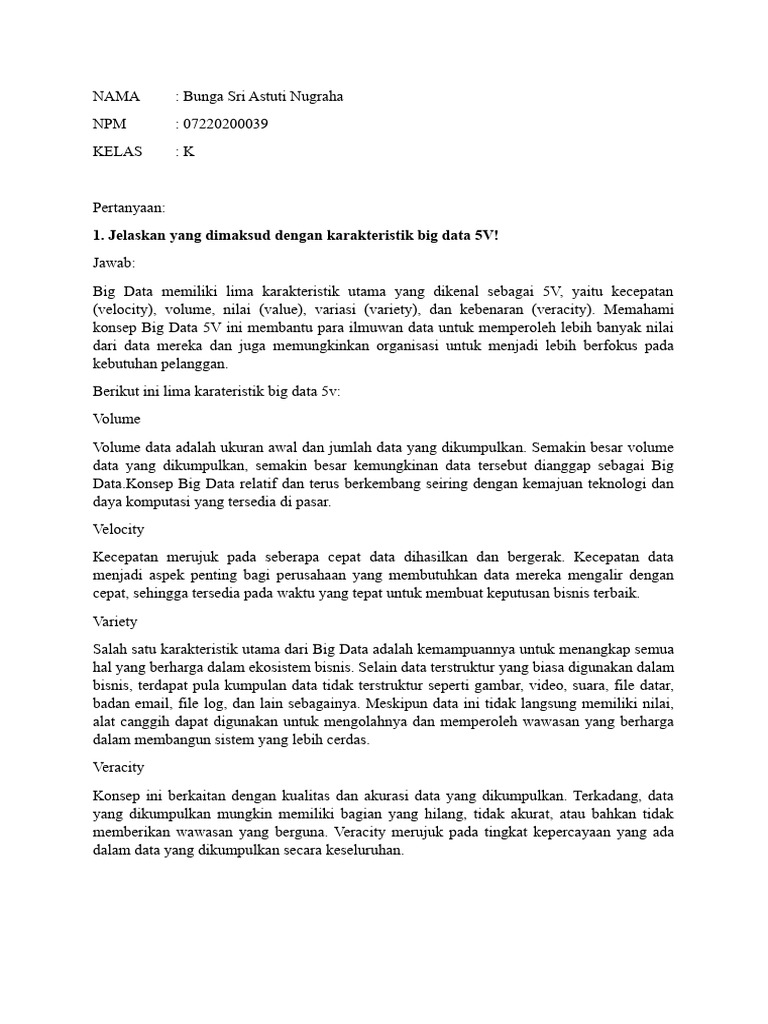 UTS BIG DATA - Bunga Sri Astuti Nugraha | PDF