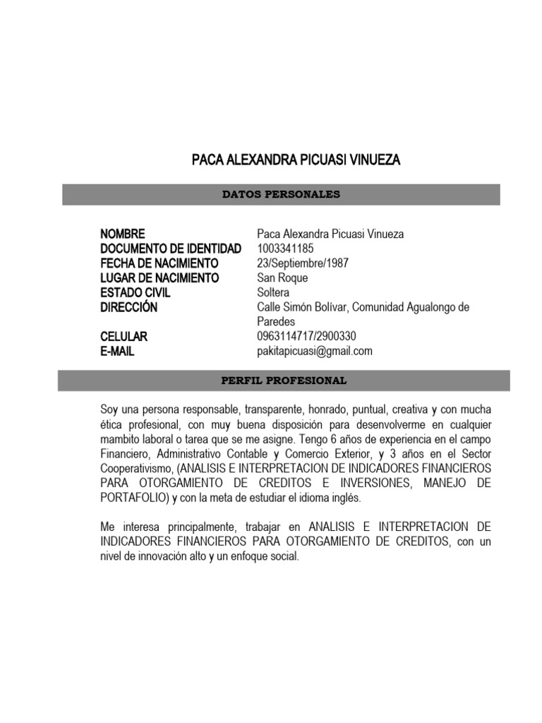 Formato Hoja De Vida Colombia Pdf Business Economias 5972