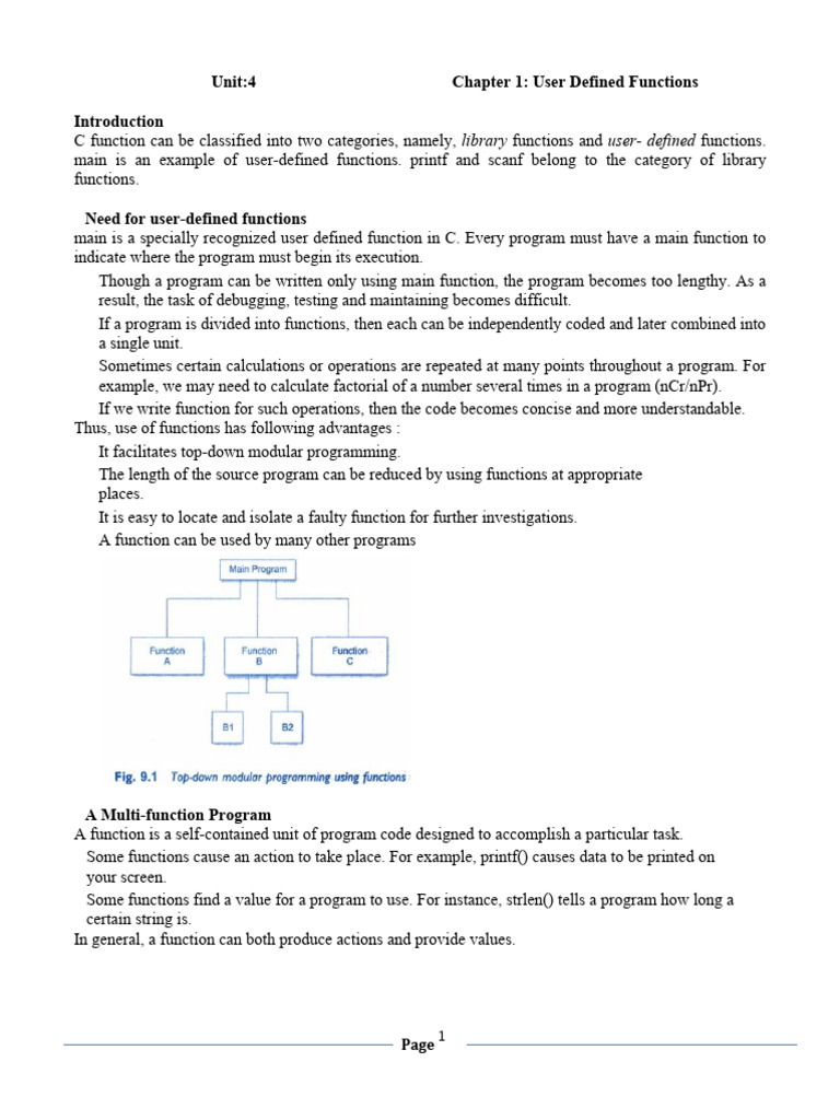 Cs Unit 4 Notes Pdf Parameter Computer Programming Variable