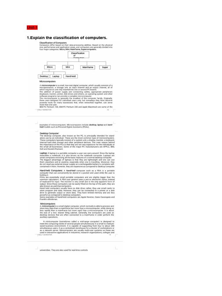 Unit-1 Cs | Download Free PDF | Computer Data Storage | Computing