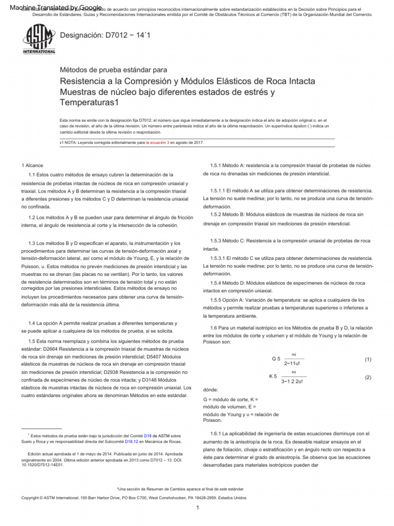ASTM - D7012-14E01 - en-US 4 | PDF | Deformación (ingeniería) | Medición
