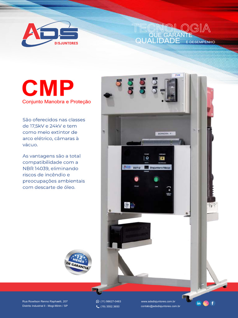 DataSheet CMP Disjuntor 17 5KV 1250A On BOARD 2 Semestre 2 | Download grátis PDF | Quantidades ...