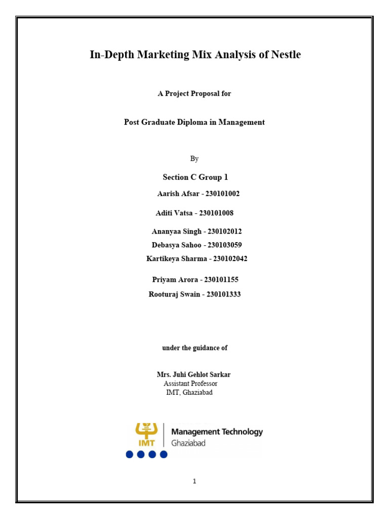Nestle Marketing Mix Report | PDF | Retail | Nestlé