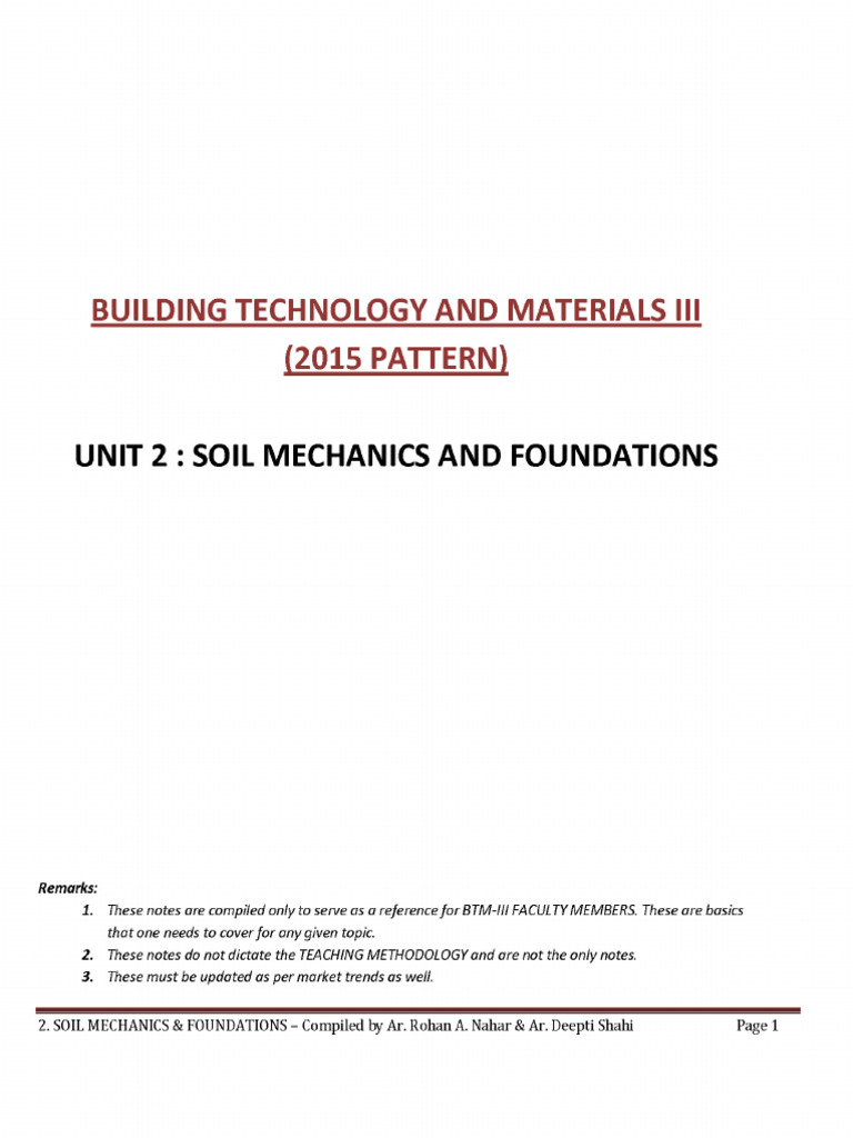 Soils And Foundations Reference Manual