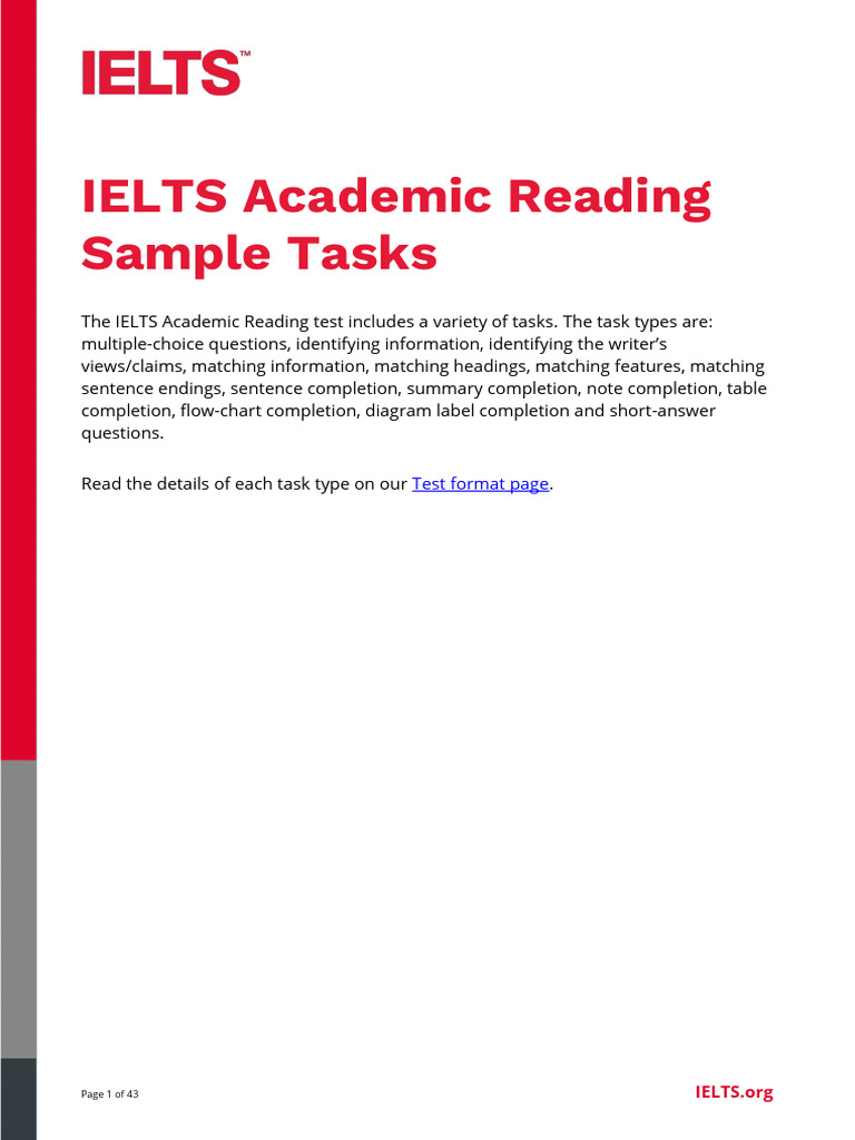 Ielts Academic Reading Sample Tasks 2023 | PDF | Marie Curie | Traffic