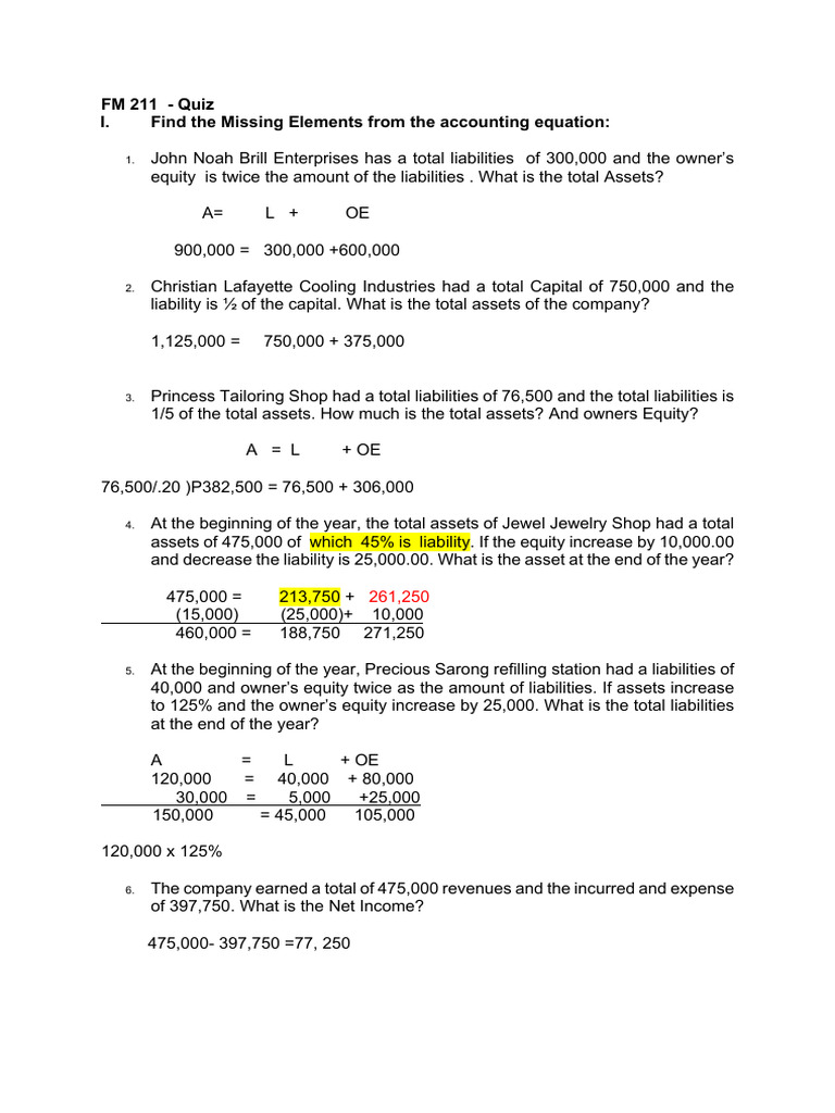 Summer Quiz 2023 FM 211 No. 2 | PDF | Expense | Bad Debt