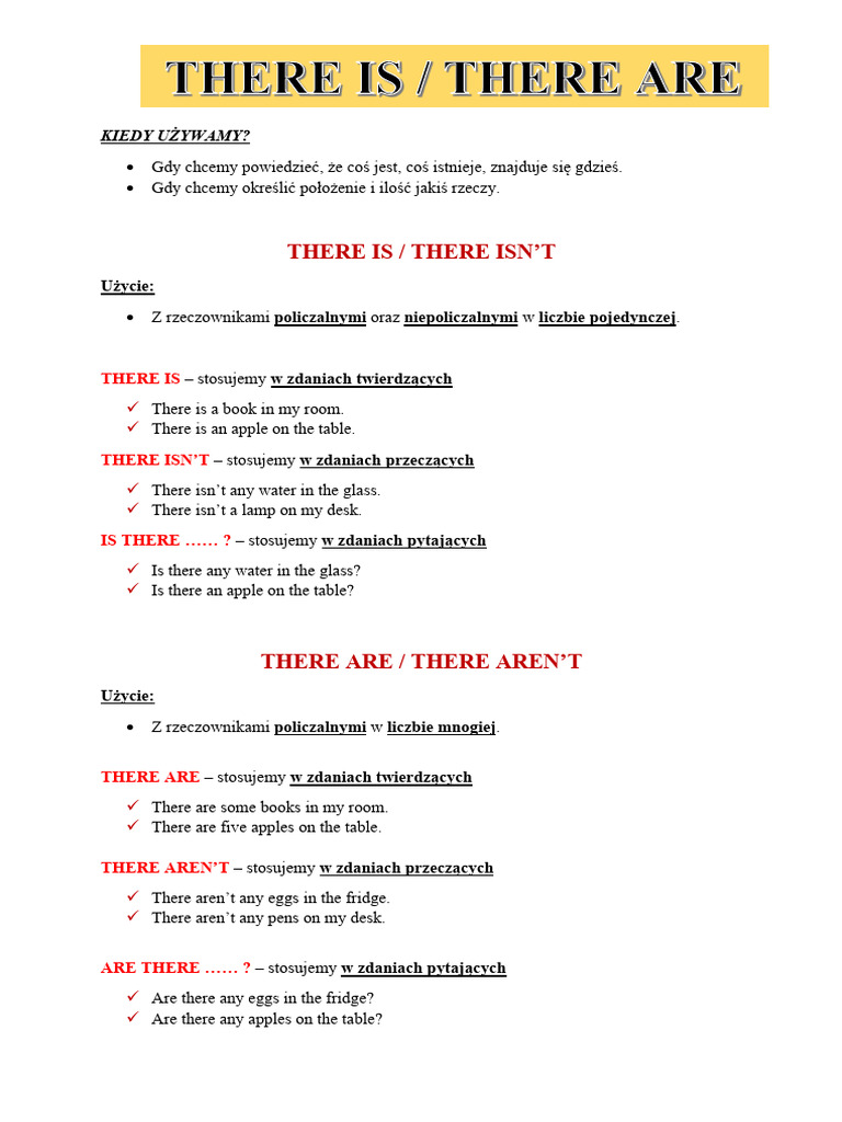 There Is - There Are | PDF