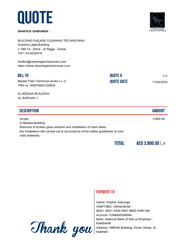 117 Master Fixer Technical Works L L C | Download Free PDF | Banking ...