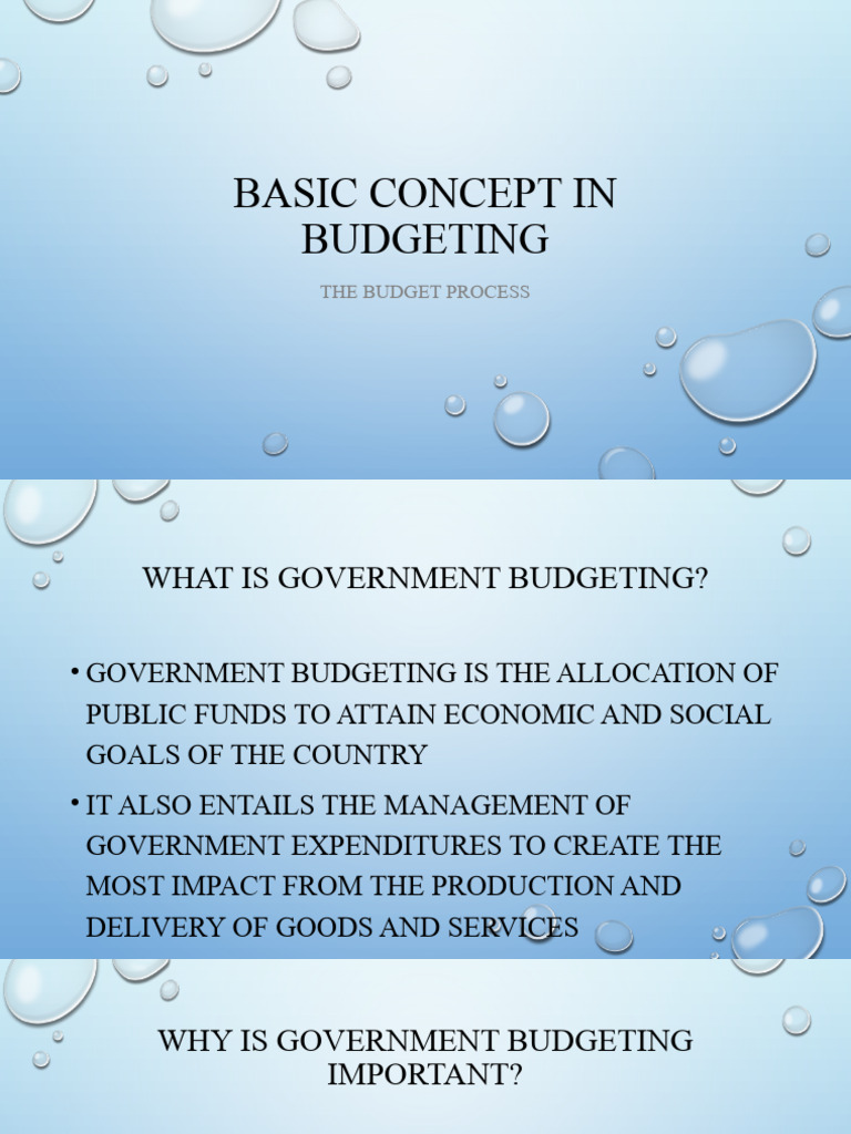Basic Concept in Budgeting | PDF | Budget | United States Congress