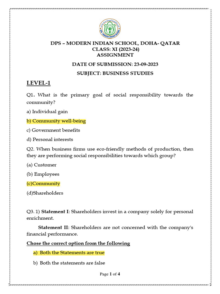 Business Studies - Assignment | PDF | Clothing | Business