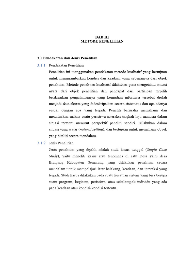 Template Metode Penelitian | PDF