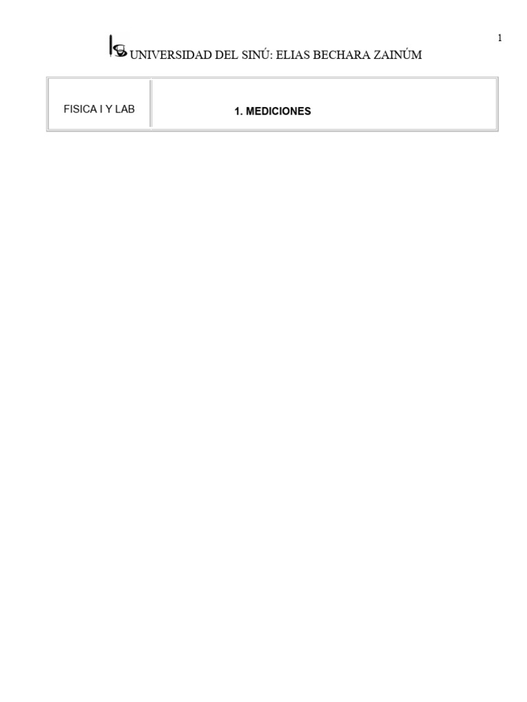 1 Mediciones | PDF | Medición | Masa