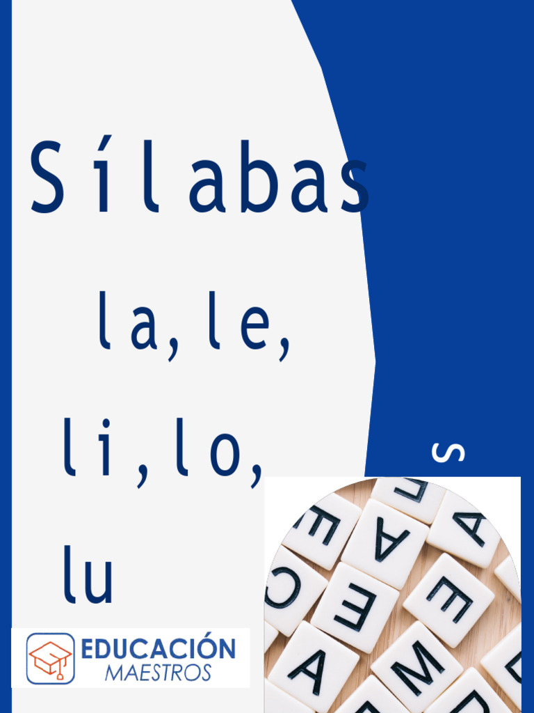 Actividades de sílabas la le li lo lu | PDF