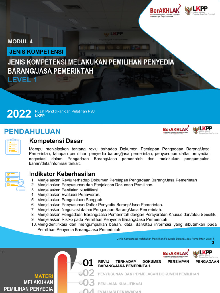 Slide Recall Modul 4 Melakukan Pemilihan Penyedia Barang Jasa Level 1 | PDF