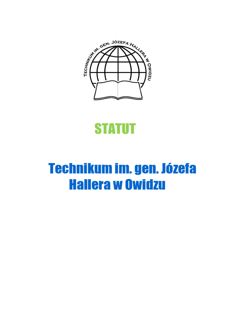 Technikum Im. Gen. Józefa Hallera W Owidzu: Statut | PDF