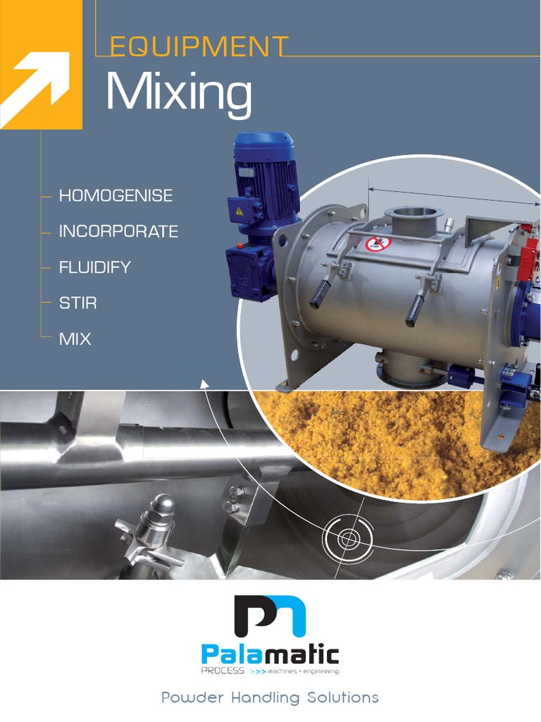Palamatic Mixing Equipment Overview | PDF | Steel | Materials