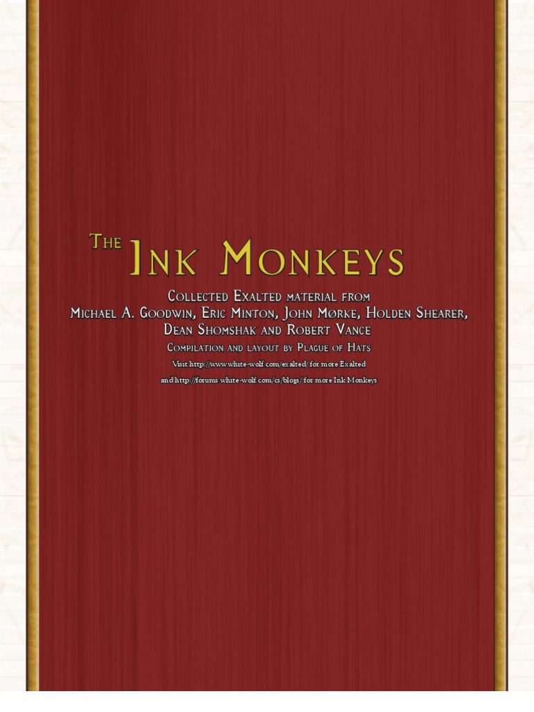 Exalted Ink Monkeys Compilation | PDF | Archery | Nature