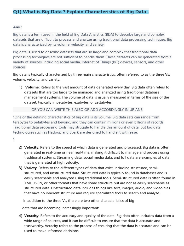 QB Bda Solution | PDF | No Sql | Apache Hadoop