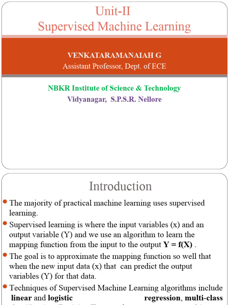 Supervised Machine Learning | Download Free PDF | Linear Regression | Regression Analysis