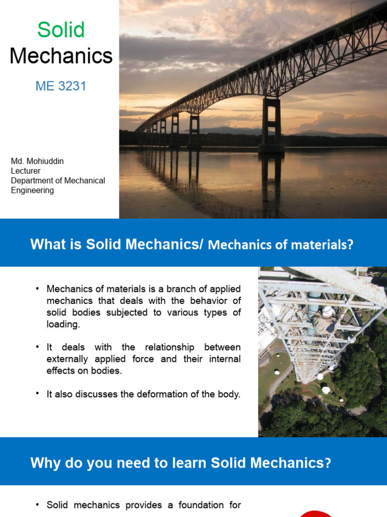 Solid: Mechanics | PDF | Stress (Mechanics) | Deformation (Engineering)