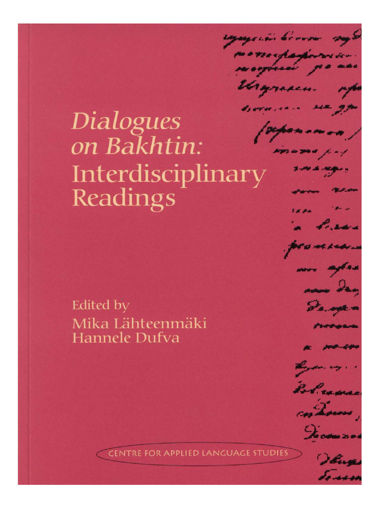 Dialogue Son Bakhtin | PDF | Georg Wilhelm Friedrich Hegel | Translations
