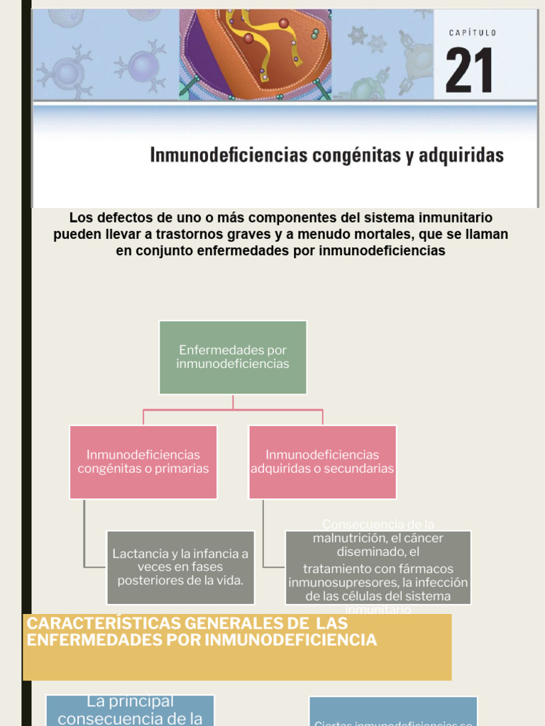 UNIDAD 6 Inmunodeficiencias Congenitas y Adquiridas | PDF | Sistema inmune | VIH