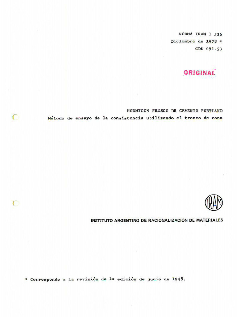 IRAM 1536 Asentamiento | PDF