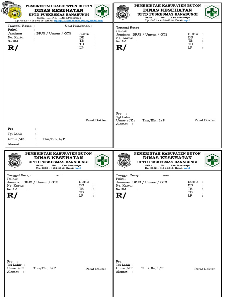 Blanko Resep Banabungi | PDF