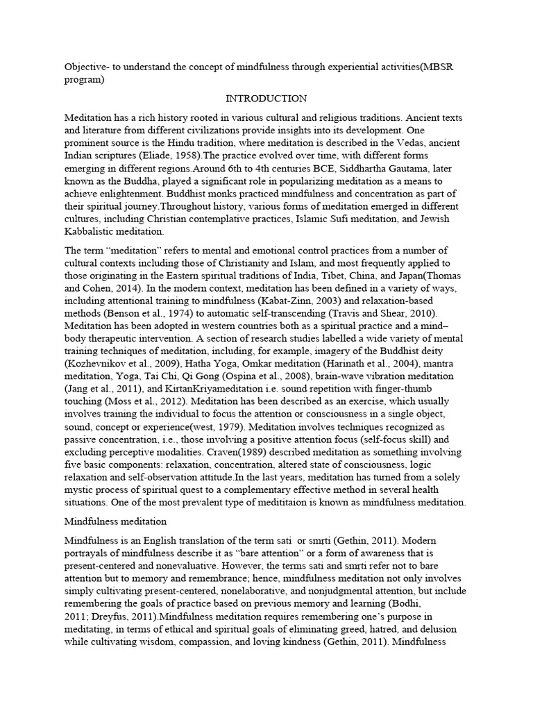 MBSR Concepts Full | PDF | Mindfulness | Meditation