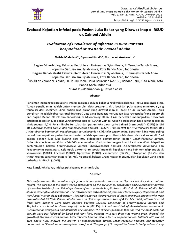 Jurnal Luka Bakar 2022 | PDF | Pengembangan Diri | Kesehatan Holistik