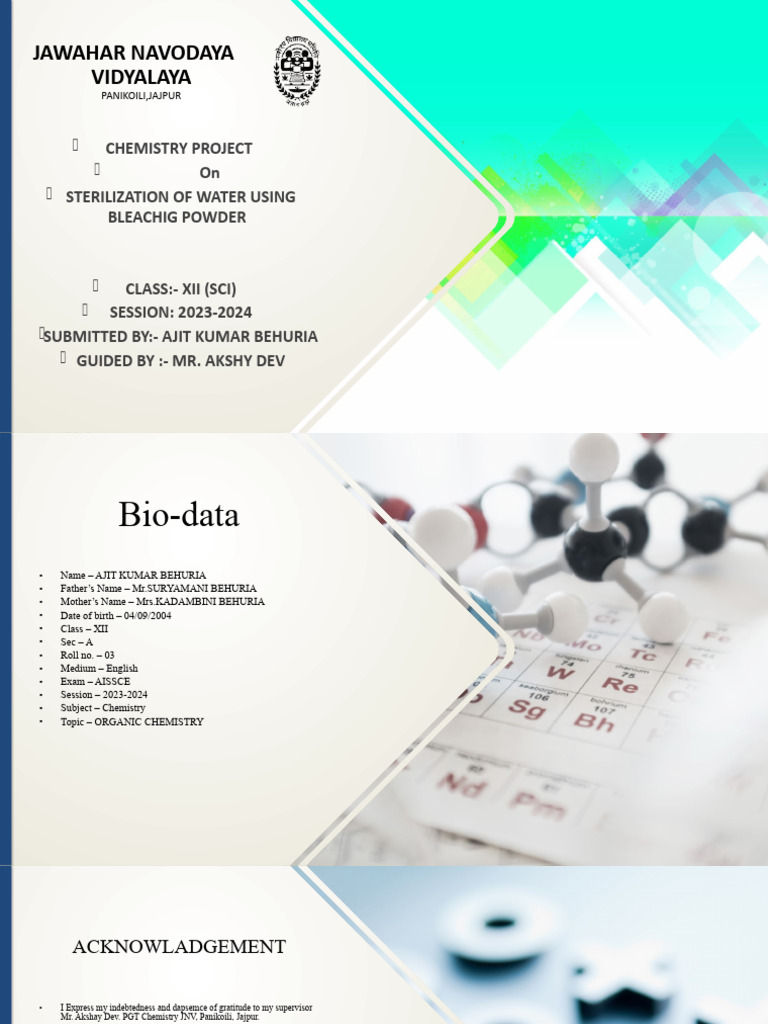 Ajit Kumar Behuria | PDF | Water | Bleach