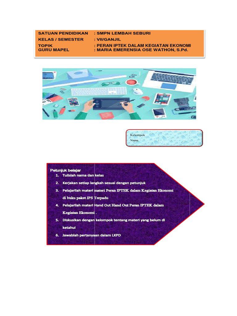 LKPD 03 Peran Iptek Dalam Kegiatan Ekonom1 | PDF