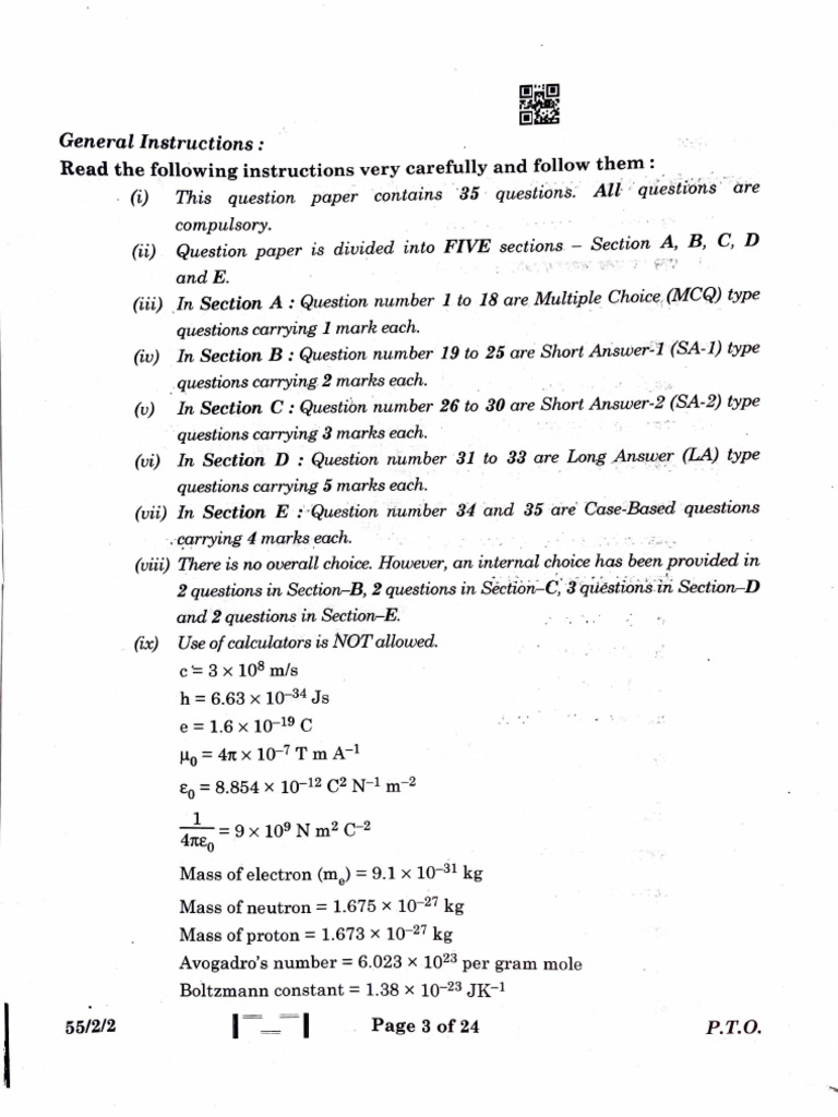 Physics Board 2023 | PDF