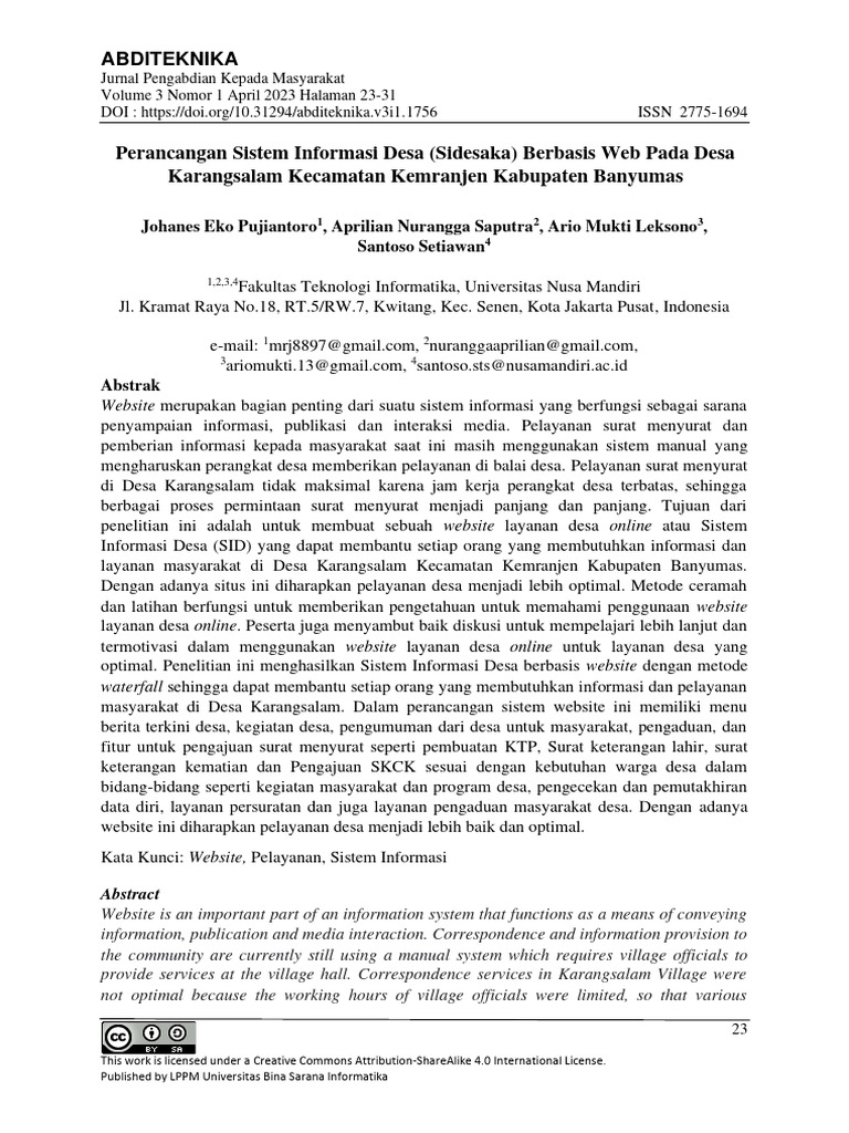 Arsip Desa | PDF | Ilmu Sosial | Teknologi & Rekayasa