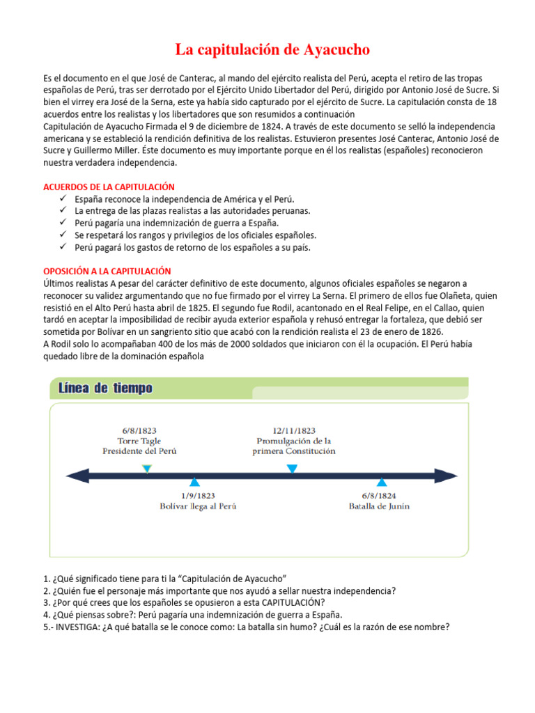 Acuerdos de La Capitulación | PDF