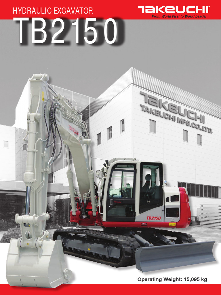 Takeuchi TB2150 Excavator Specifications | PDF | Car | Vehicles