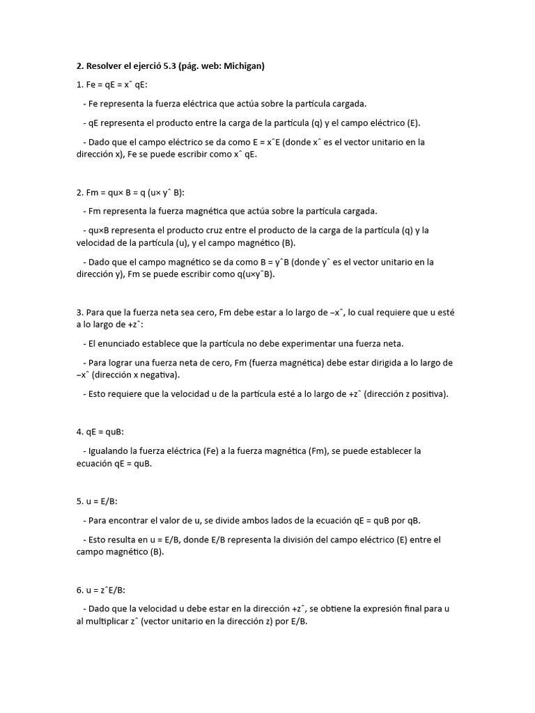 Preg 2 Resol | PDF | Fuerza | Campo magnético