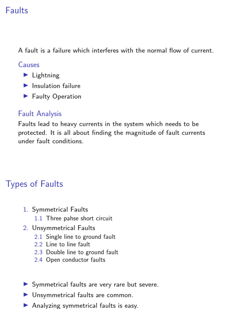 Fault Analysis | PDF | Electricity | Physical Quantities