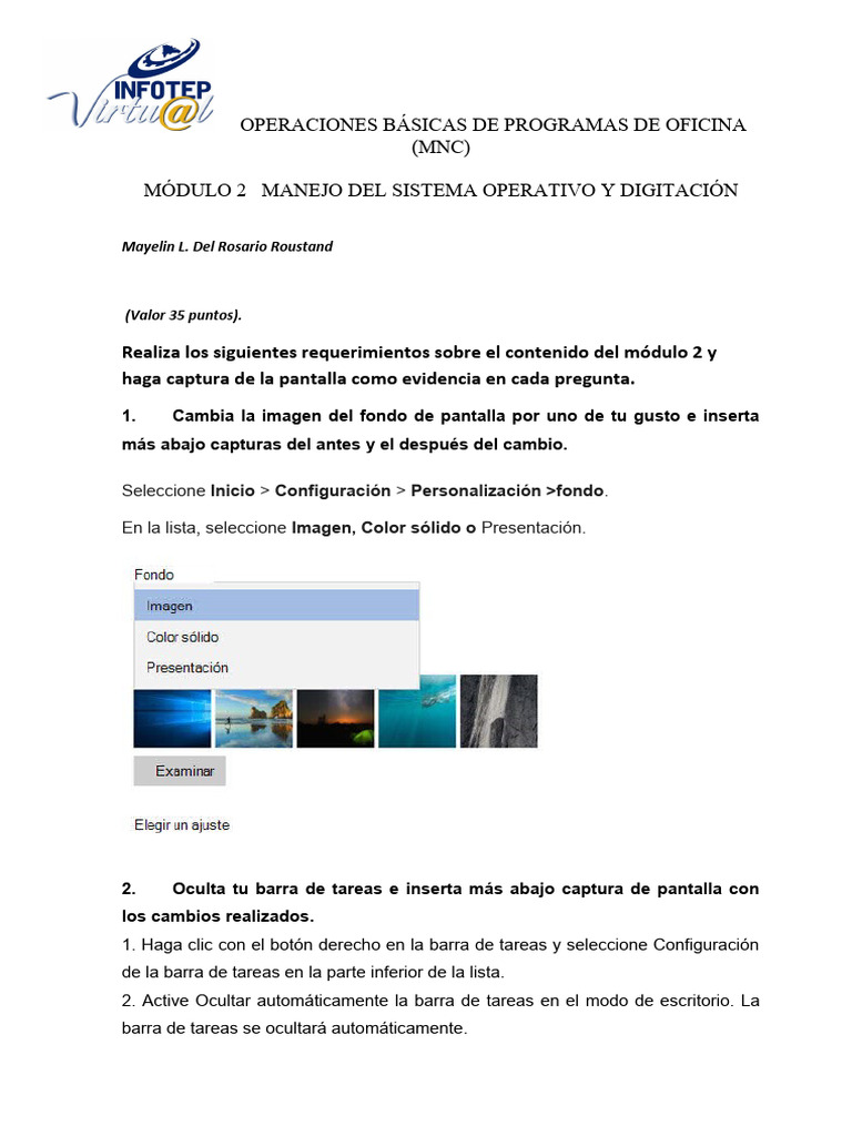 Ejer. 1. Mód. 2. - Mayelin Del Rosario | PDF | Arquitectura de Computadores | Ciencias de la ...