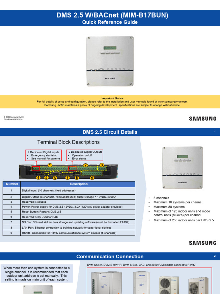 Dms 2.5 W/Bacnet (Mim-B17Bun) : Quick Reference Guide | PDF | Computer ...