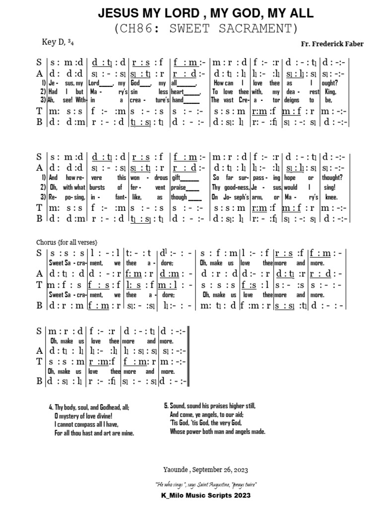 950 - Jesus My Lord, My God My All-1 | PDF | Religious Belief And Doctrine | Theology