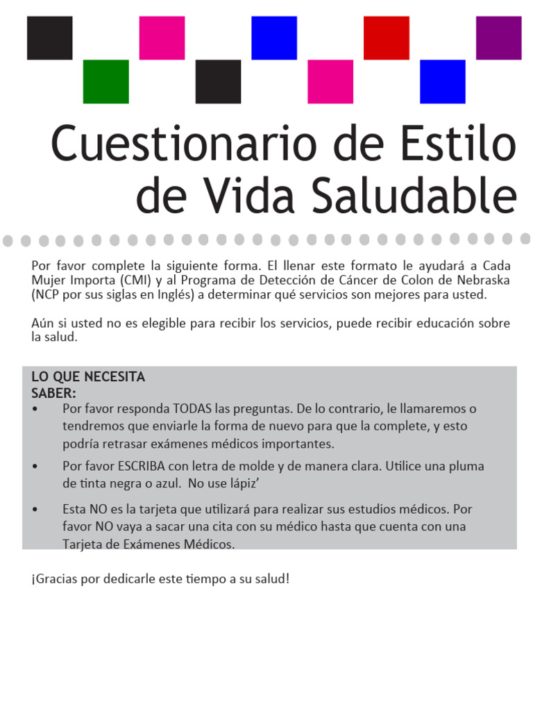 EWM Questionnaire Spanish | PDF | Medicina | Causas de la muerte