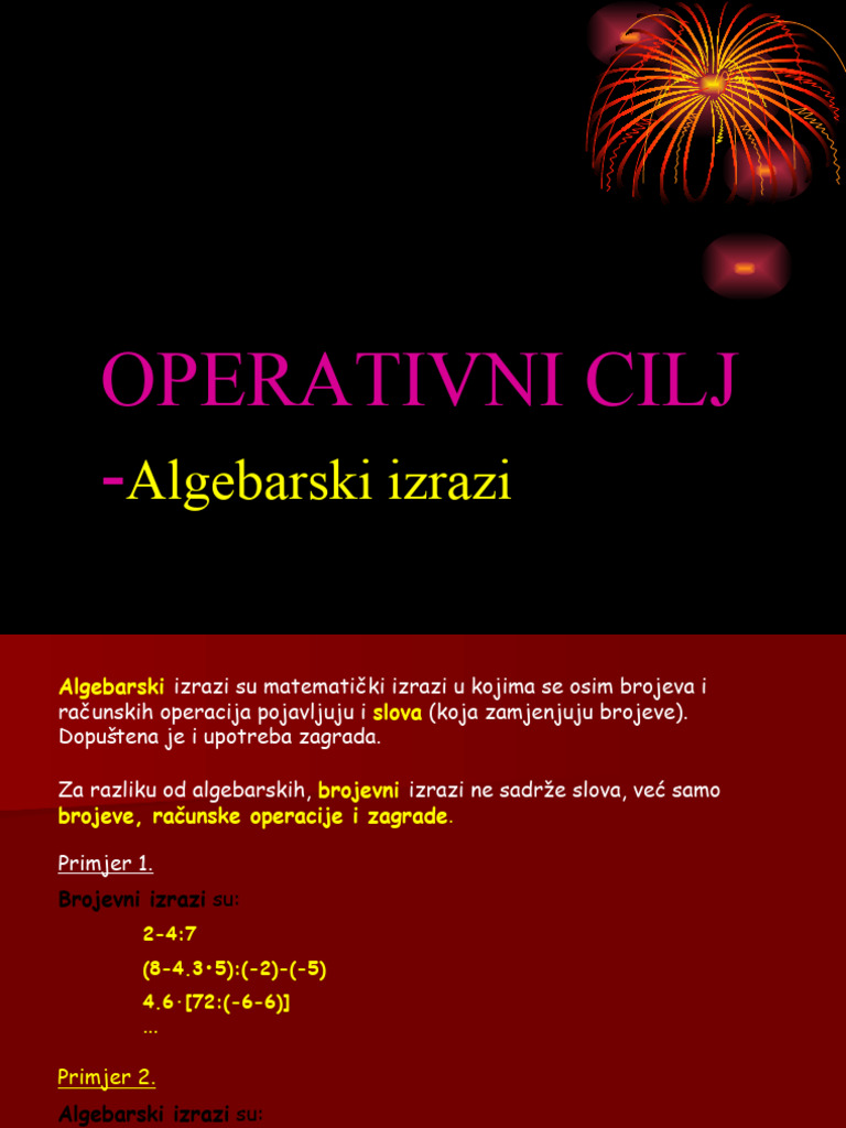 Jednostavnialgeb Izrazi | PDF