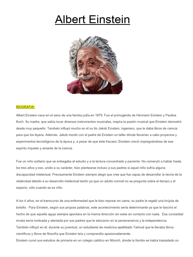 Albert Einstein | PDF | Relatividad general | Albert Einstein