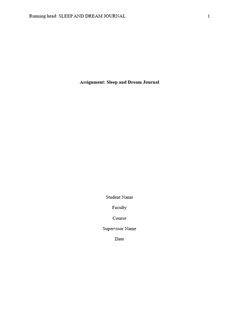 Sleep and Dream Journal Insights | PDF | Sleep | Dream