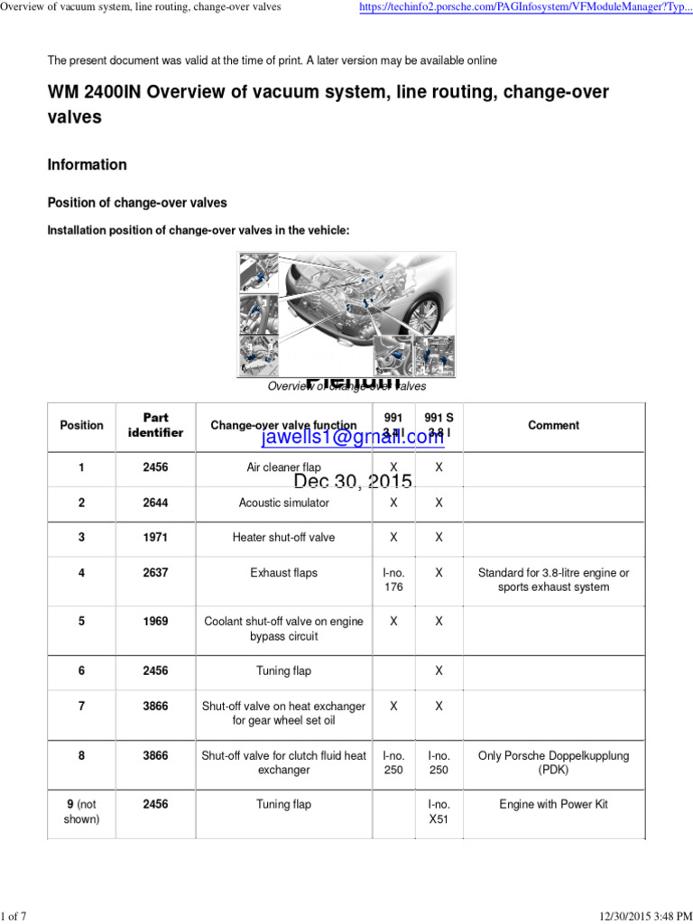 991 Vacuum System and Change Over Valves | PDF | Engine Technology ...
