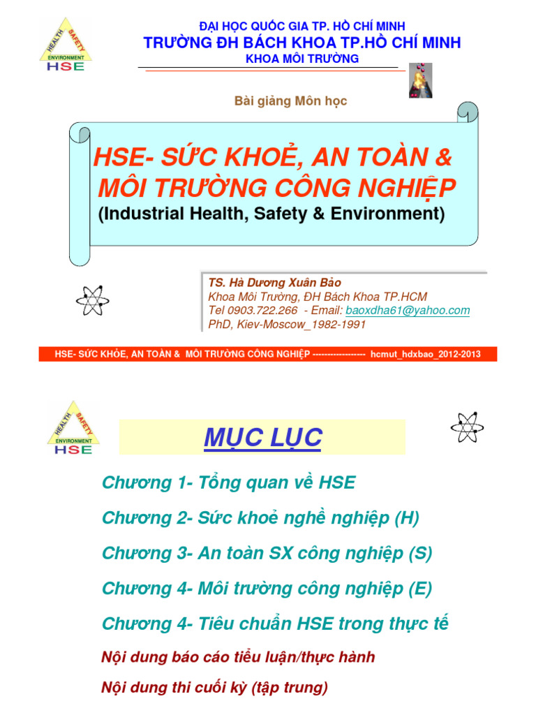Hse-S C Kho, An Toàn & Môi TR NG Công Nghi P: (Industrial Health, Safety & Environment) | PDF