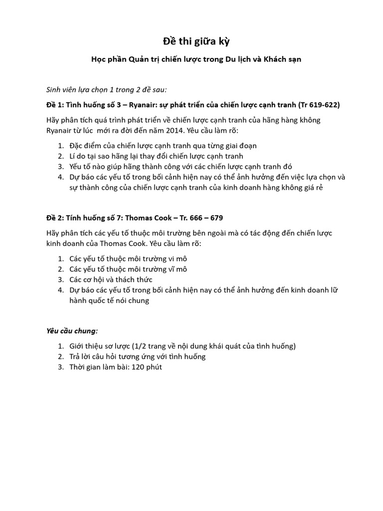 De Thi Giua Ky | PDF